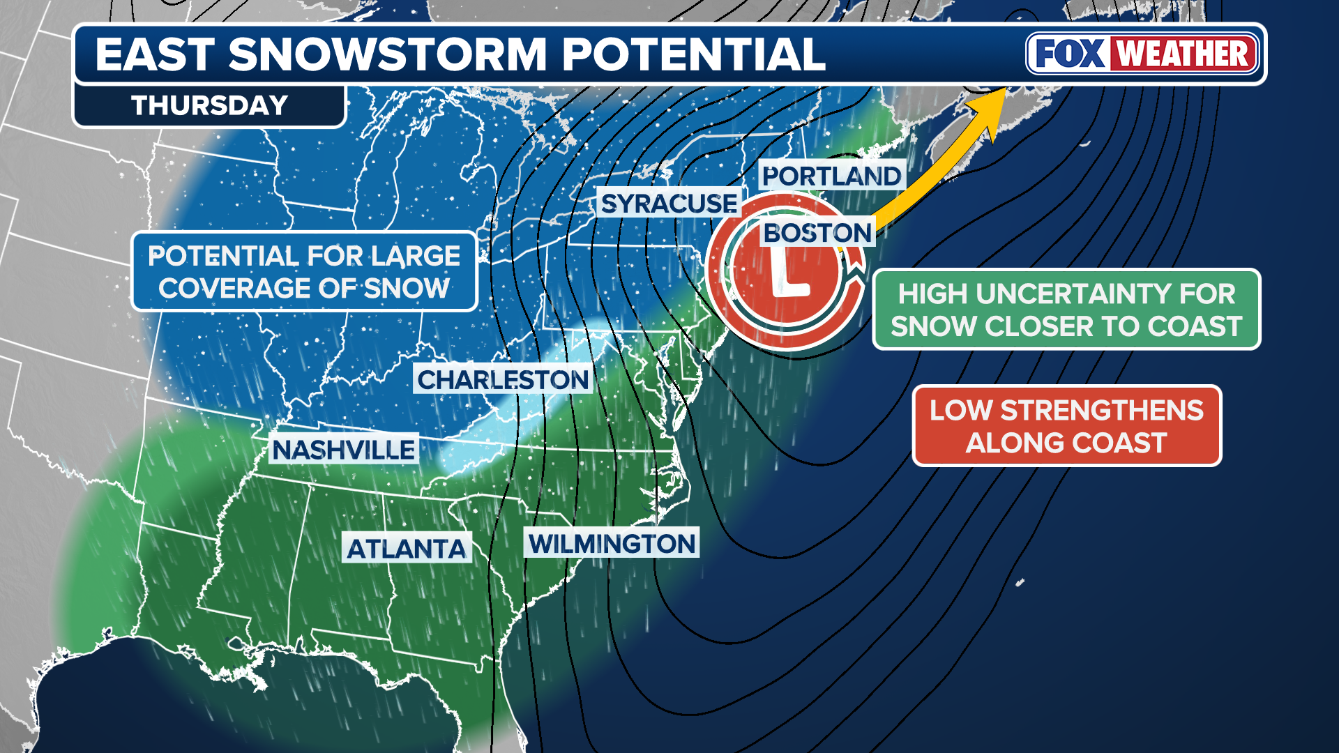 La Niña Winter Returns: Midweek storm targets Appalachians, potentially ...