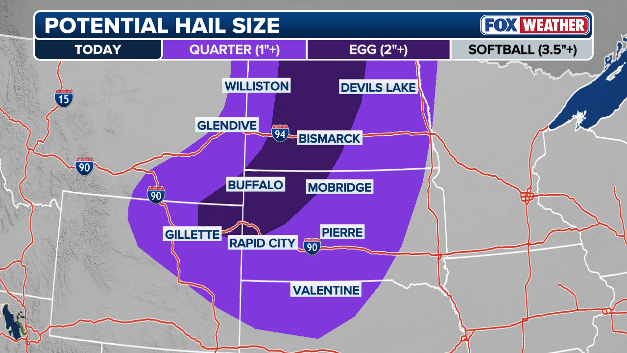 Explosive storms target Northern Plains with damaging hail and strong ...
